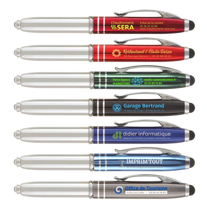 Stylos Sky avec Stylet Personnalisés avec Logo Coloré | Universal Pen